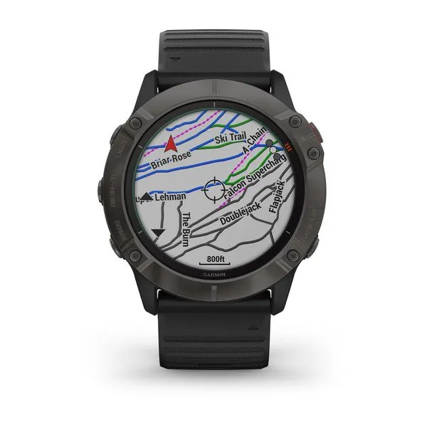 Garmin FENIX 6X PRO SOLAR Ti Carbon Gray DLC + Black Band Garmin FENIX 6X PRO SOLAR Ti Carbon Gray DLC + Black Band